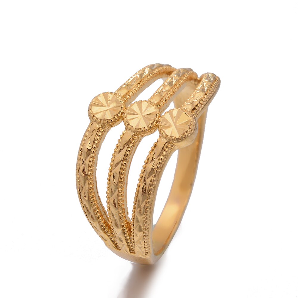 Dubai Wedding Rings Ethiopian Gold Color Africa Ring For Women – Gofaer ...