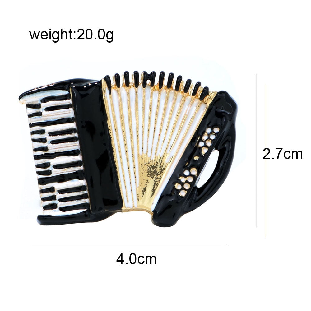 Enamel Accordion Brooch Men Fashion Jewelry Musical Instruments Suit A ...