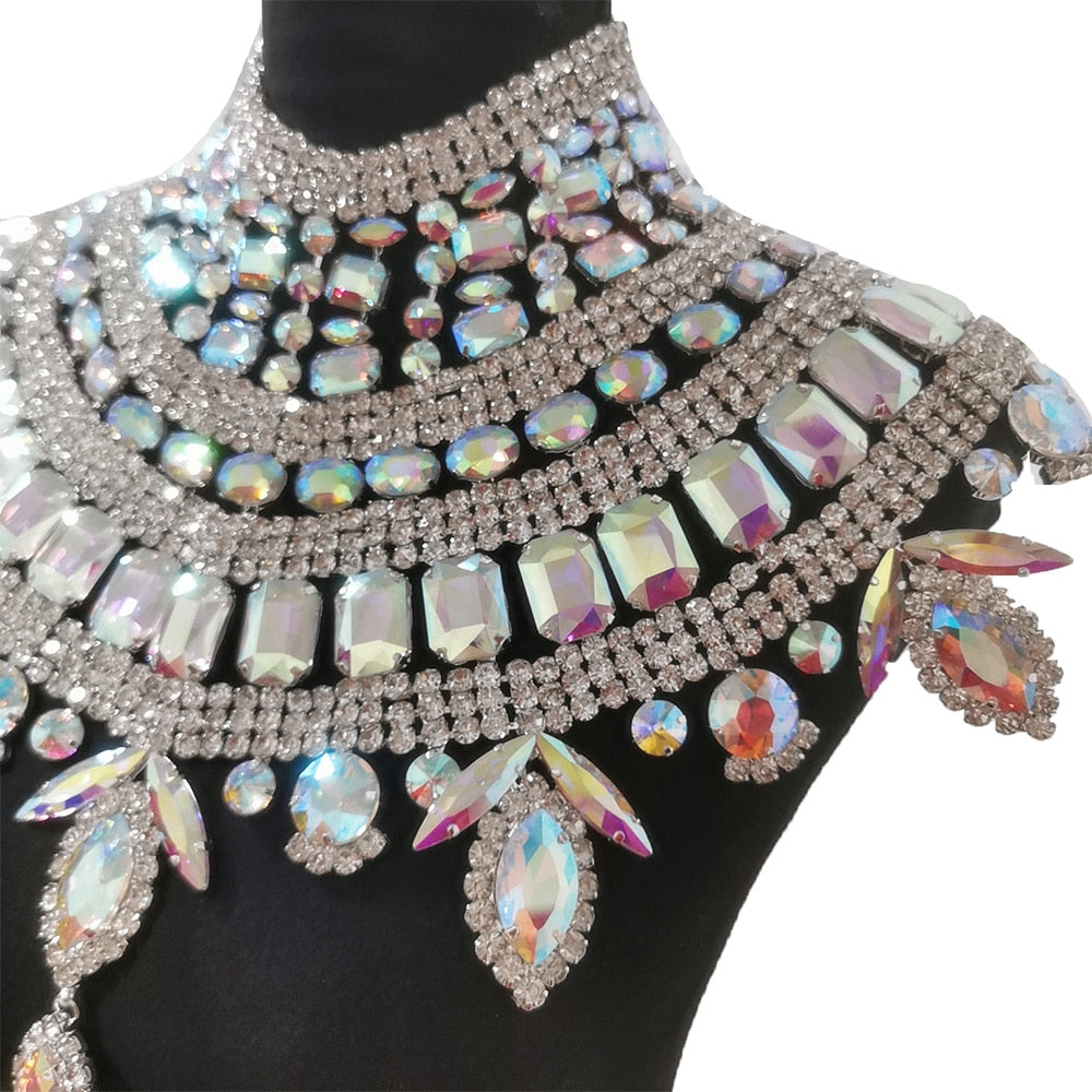 Super Gorgeous Glass Strass Necklace Crystal SS28 Big Size Jewelry for ...