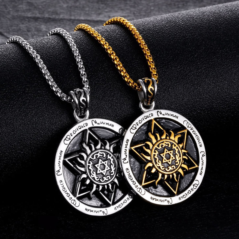 Vintage Rune Apollo Sun God Pendant Necklace For Men – Gofaer Finds store!