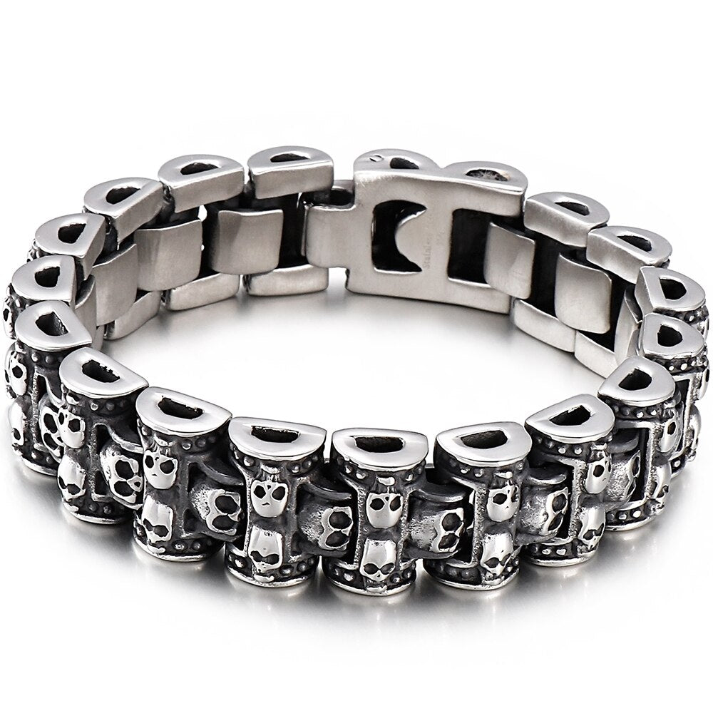 Cool Skull Head Chain Bracelet Man – Gofaer Finds store!
