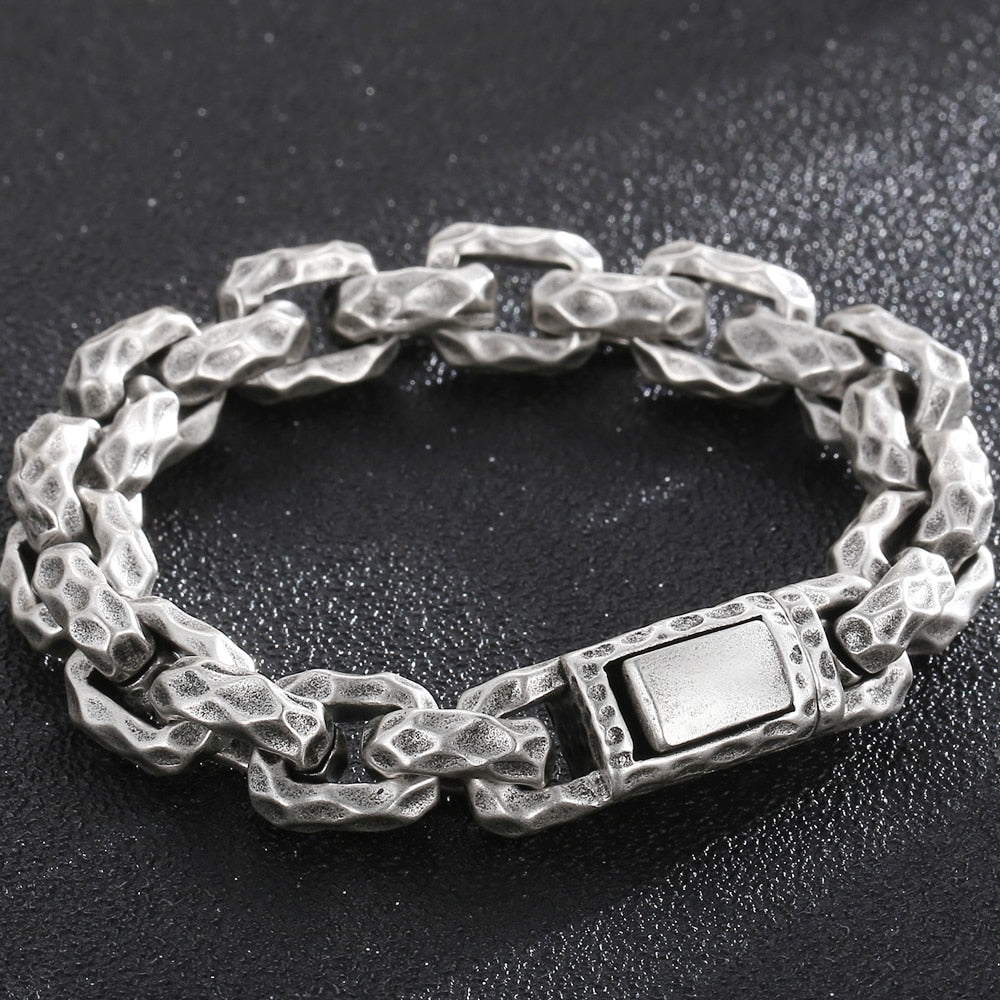 Matter Stainless Steel Link Chain Man Bracelet for Men – Gofaer Finds ...