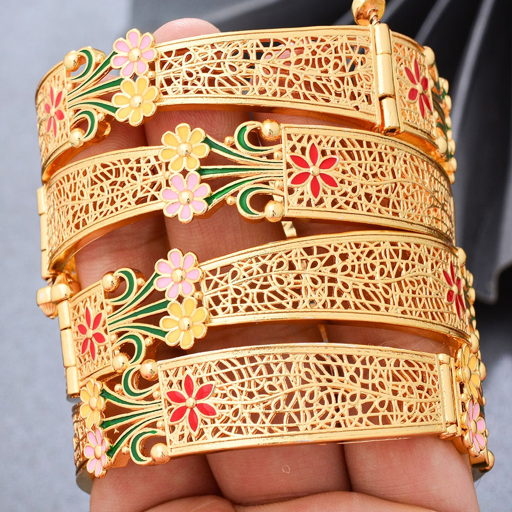 Nigerian wedding Gold Color Bangles For Woman – Gofaer Finds store!