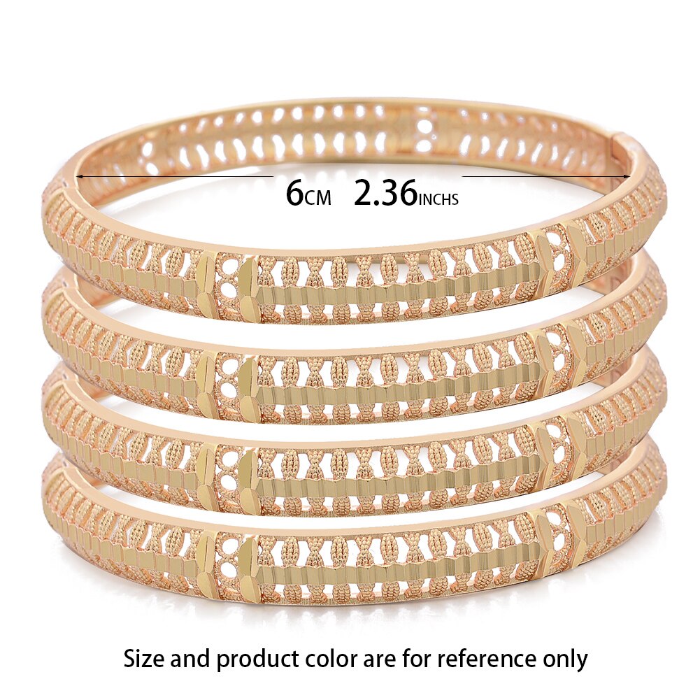 Bangles Ethiopian Gold Color Bangle For Women Dubai Bride Wedding Brac ...