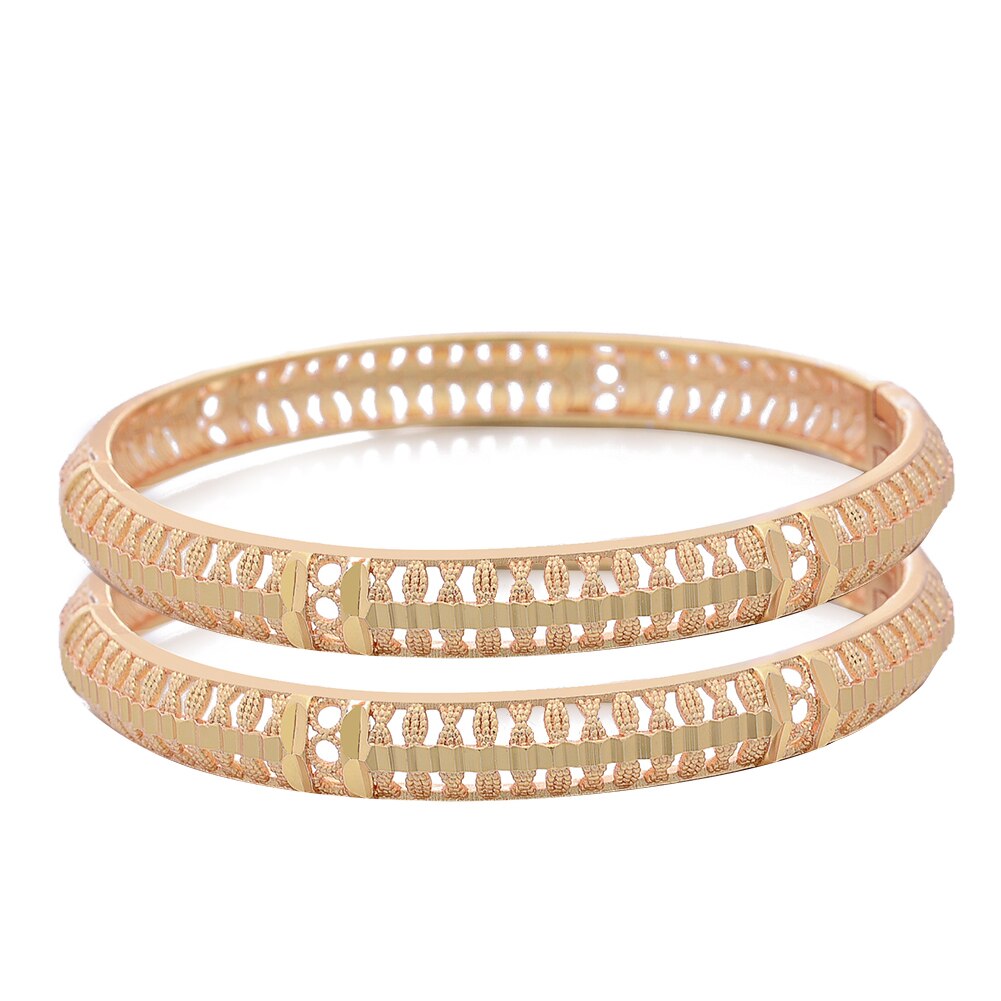 Bangles Ethiopian Gold Color Bangle For Women Dubai Bride Wedding Brac ...