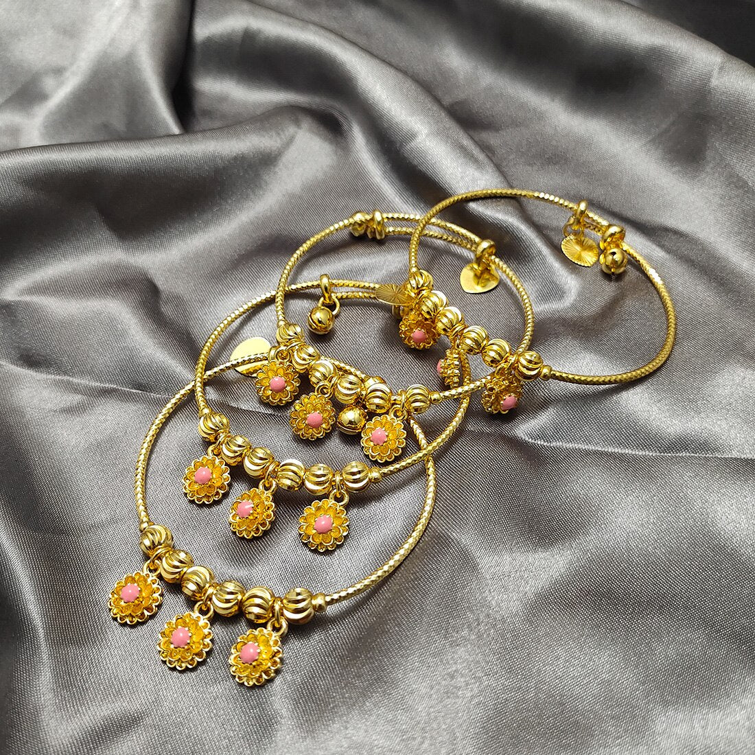 Baby Bangles Dubai Gold Color Baby Bangles For Baby Kids Girls – Gofaer ...