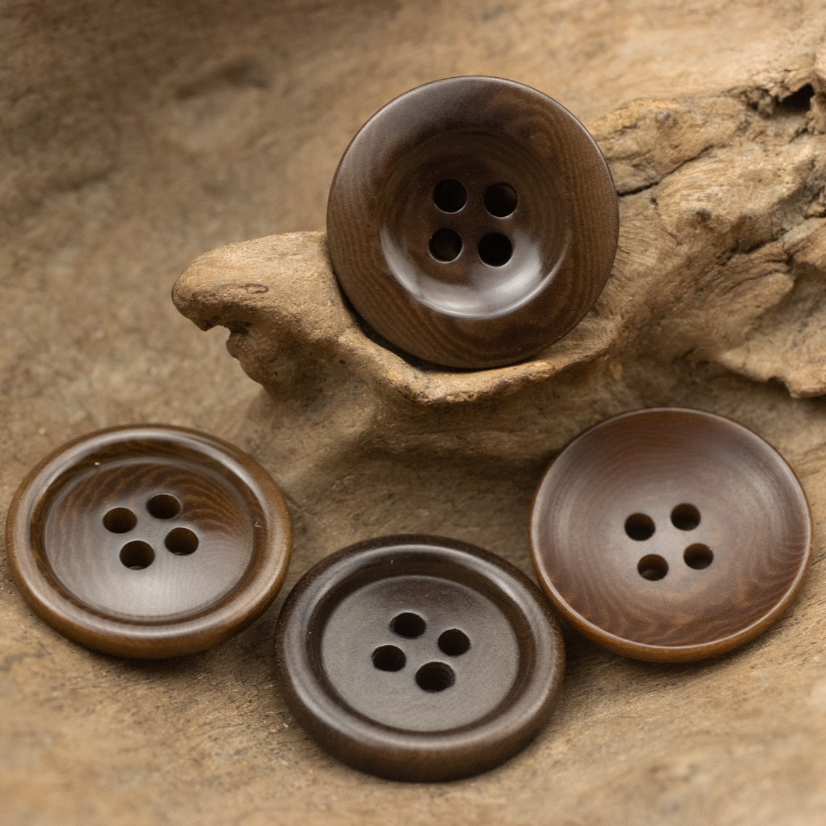 Dark Brown Natural Buttons Toffee Corozo Buttons – Gofaer Finds store!