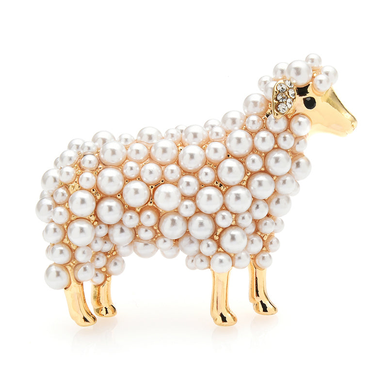 2-color Pearl Sheep Brooches For Women – Gofaer Finds store!