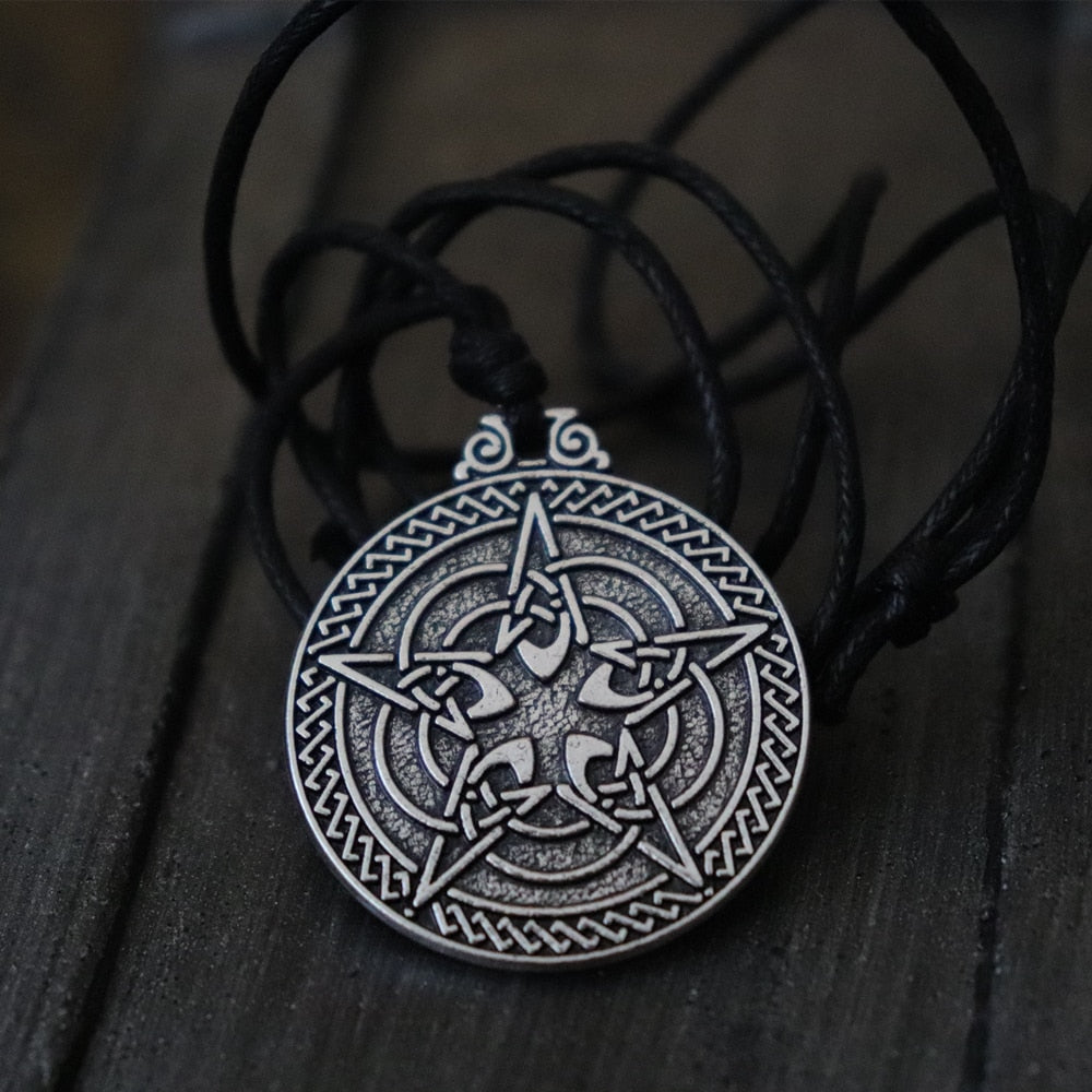Gothic Wicca Celtics Pentagram Pendant Necklace Wiccan Pagan Animal ...