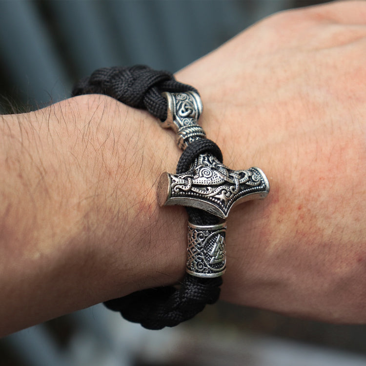 Mens Viking Mjolnir Leather Bracelet – Gofaer Finds store!