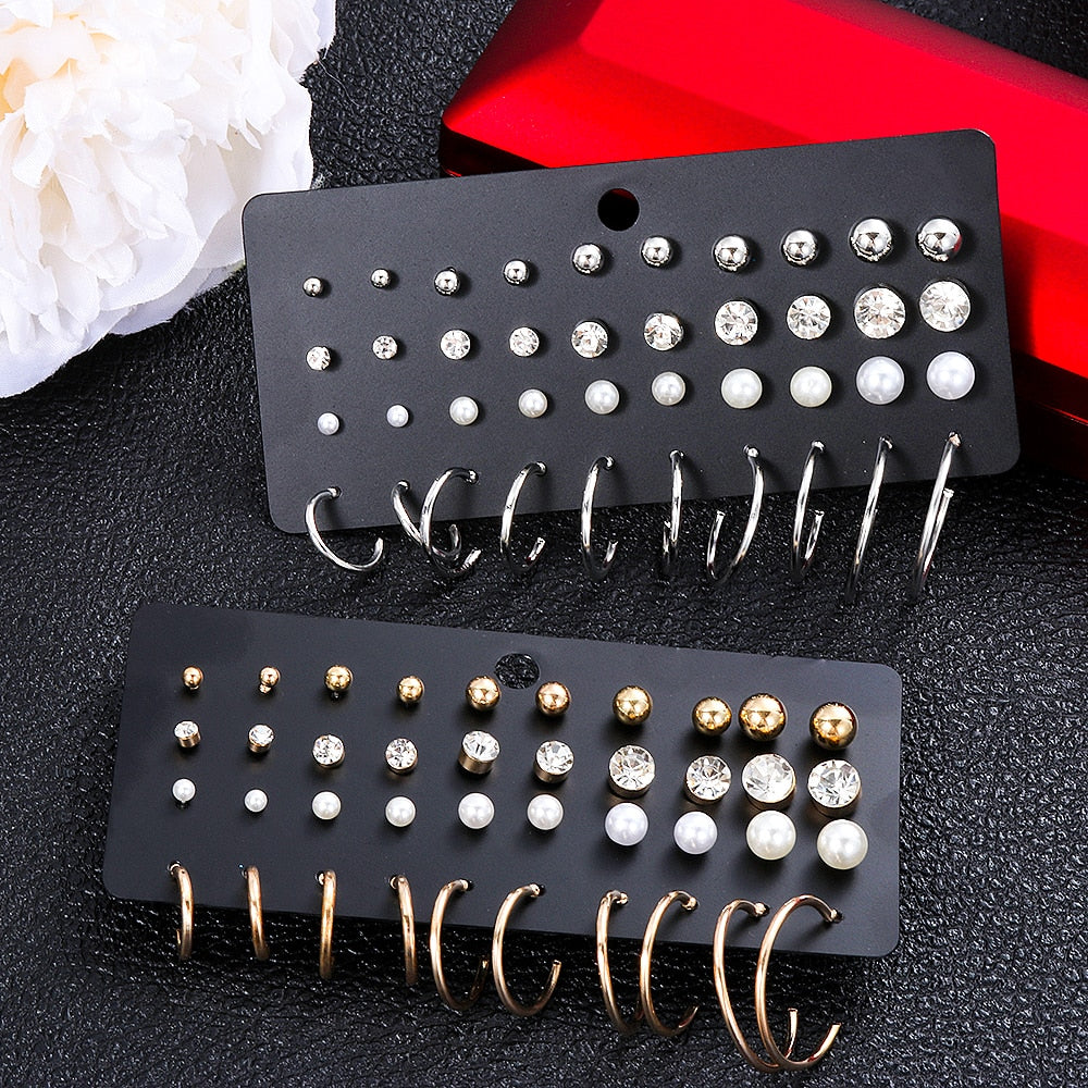20 Pairs Minimalist Mixed Small Earrings Set – Gofaer Finds store!