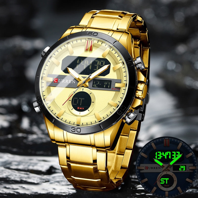 Fashion Sport Gold Men's Digital Watches – Gofaer Finds store!