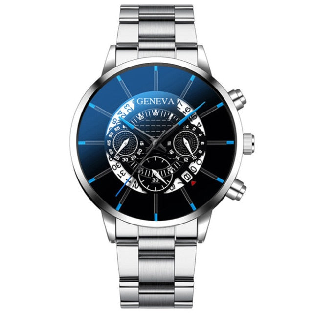 Men Casual Calendar Clock Male Stainless Steel Quartz Watch – Gofaer ...