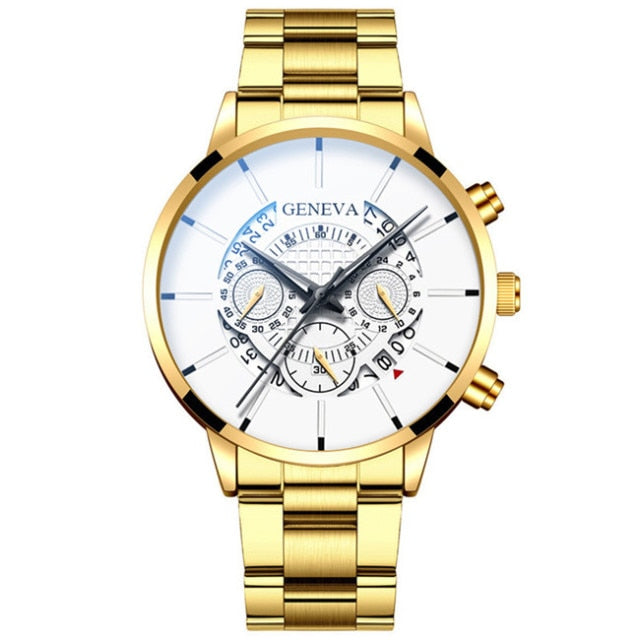 Men Casual Calendar Clock Male Stainless Steel Quartz Watch – Gofaer ...
