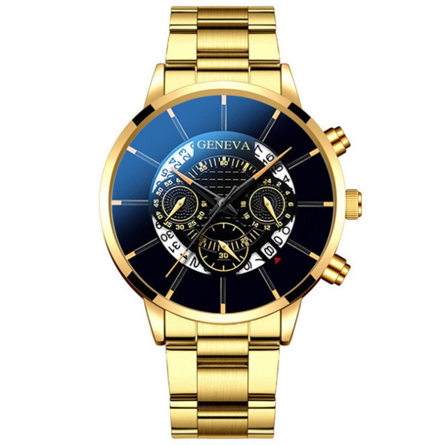 Men Casual Calendar Clock Male Stainless Steel Quartz Watch – Gofaer ...