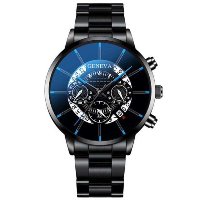 Men Casual Calendar Clock Male Stainless Steel Quartz Watch – Gofaer ...