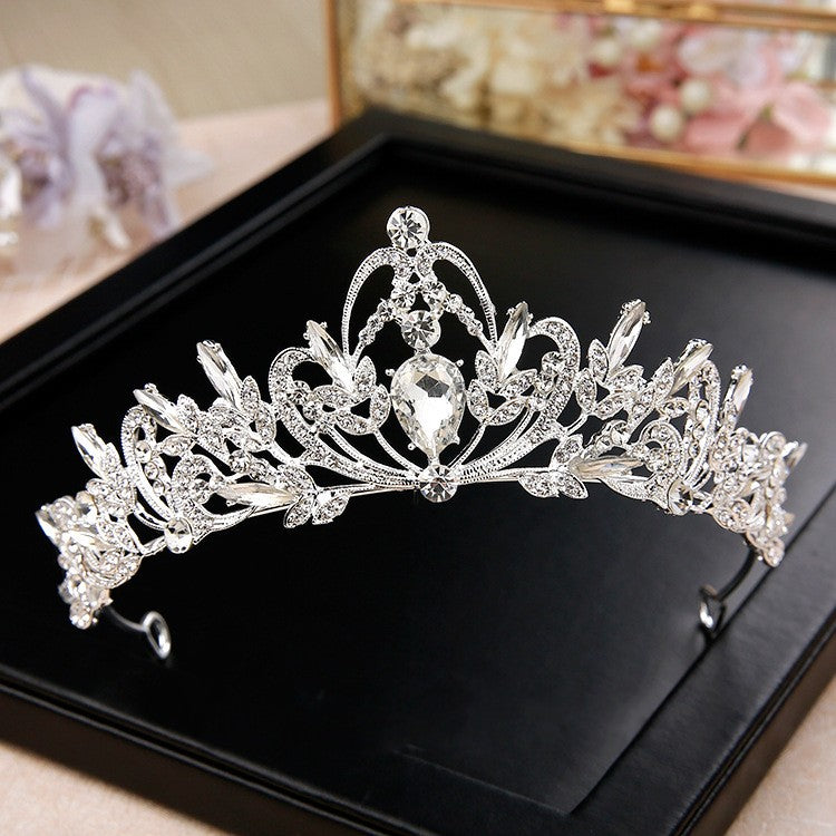 Rhinestone Tiaras Crown Necklace Earrings Wedding African Beads Jewelr ...