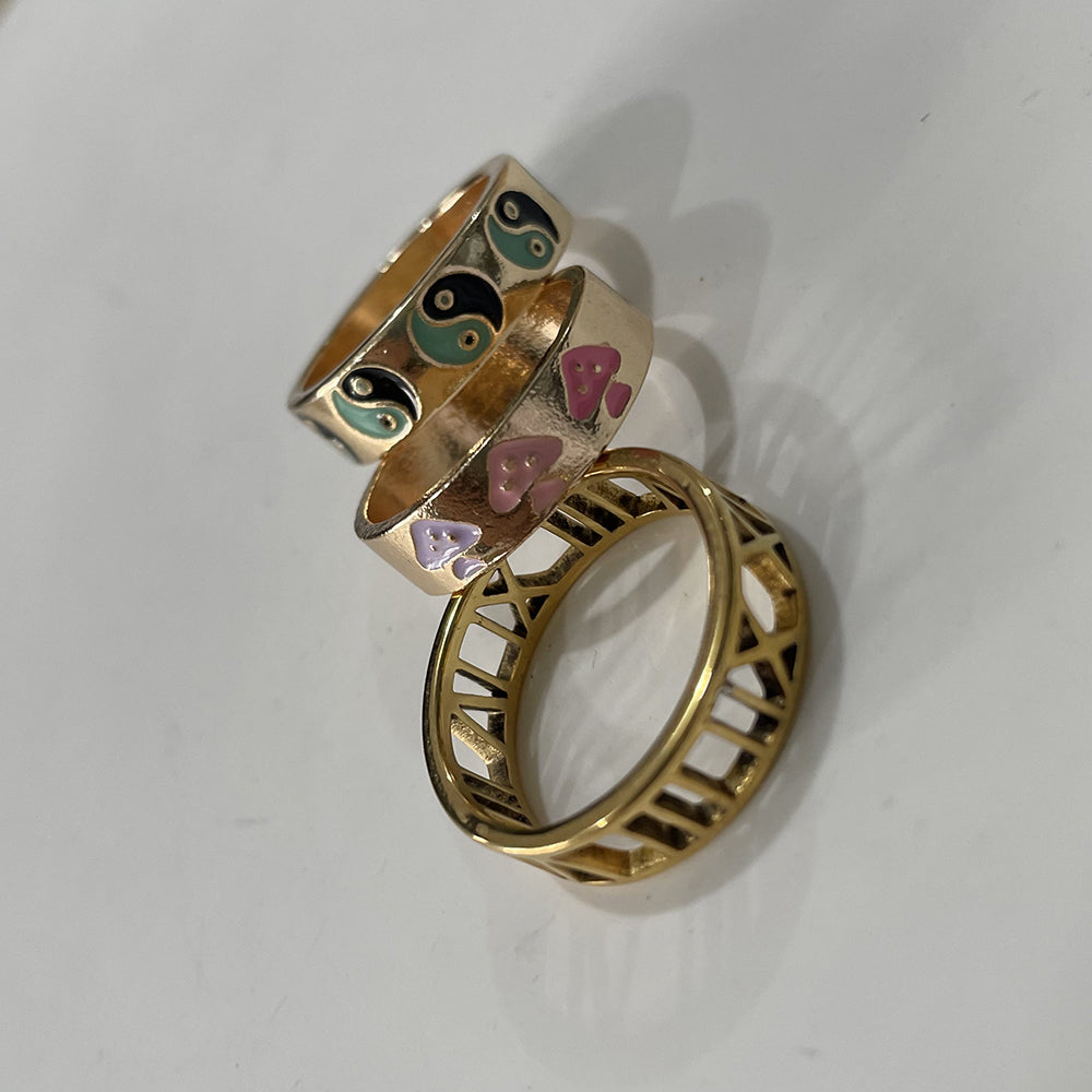 Alien Flower Resin Acrylic Enamel Luxury Clouds Rings – Gofaer Finds store!