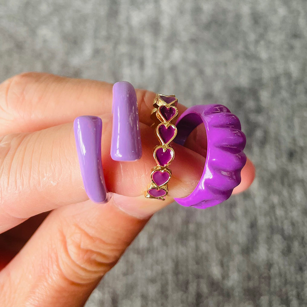 Alien Flower Resin Acrylic Enamel Luxury Clouds Rings – Gofaer Finds store!