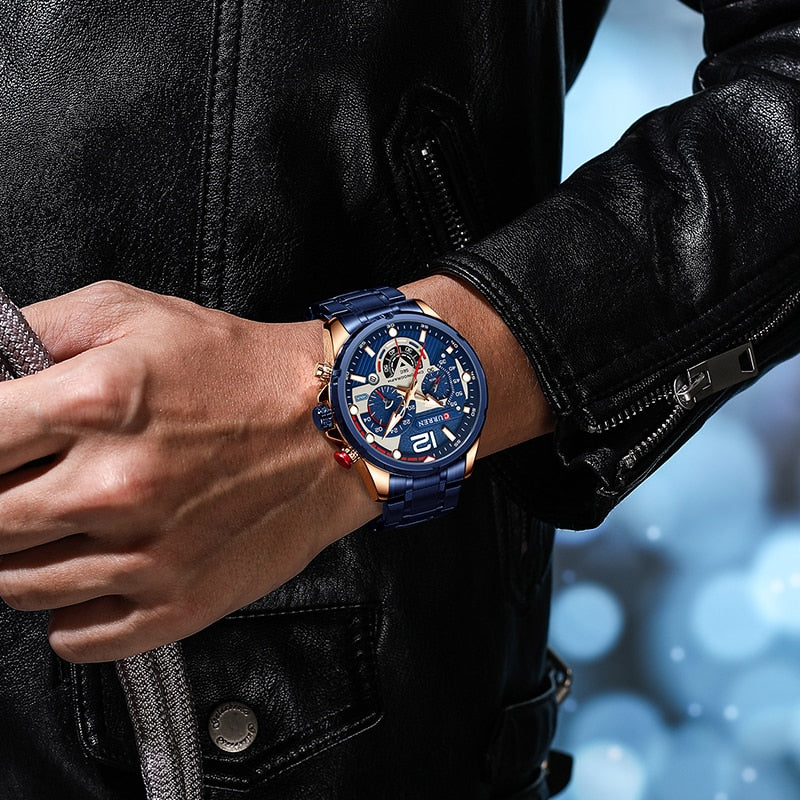 Men's Watch Business Clock Male Sport Waterproof Date Chronograph ...