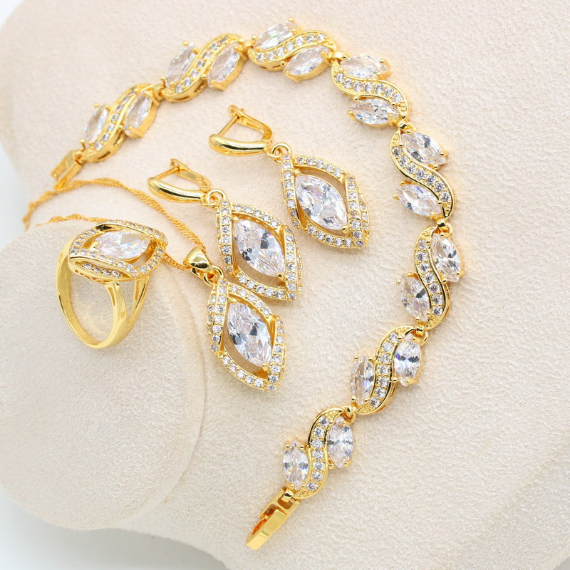 Geometric Gold Color Jewelry Set for Women – Gofaer Finds store!