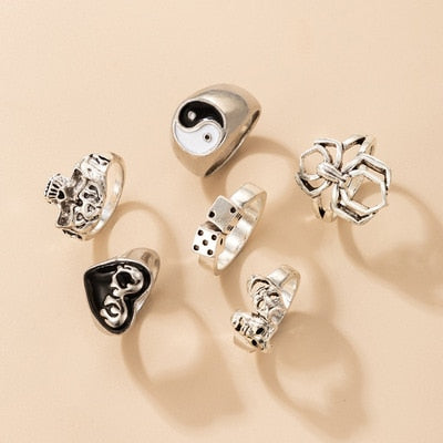 Alien Flower Resin Acrylic Enamel Luxury Clouds Rings – Gofaer Finds store!