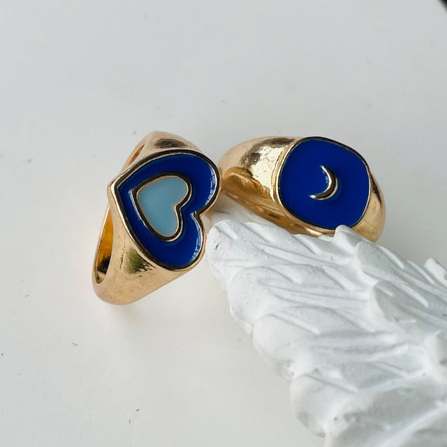 Alien Flower Resin Acrylic Enamel Luxury Clouds Rings – Gofaer Finds store!