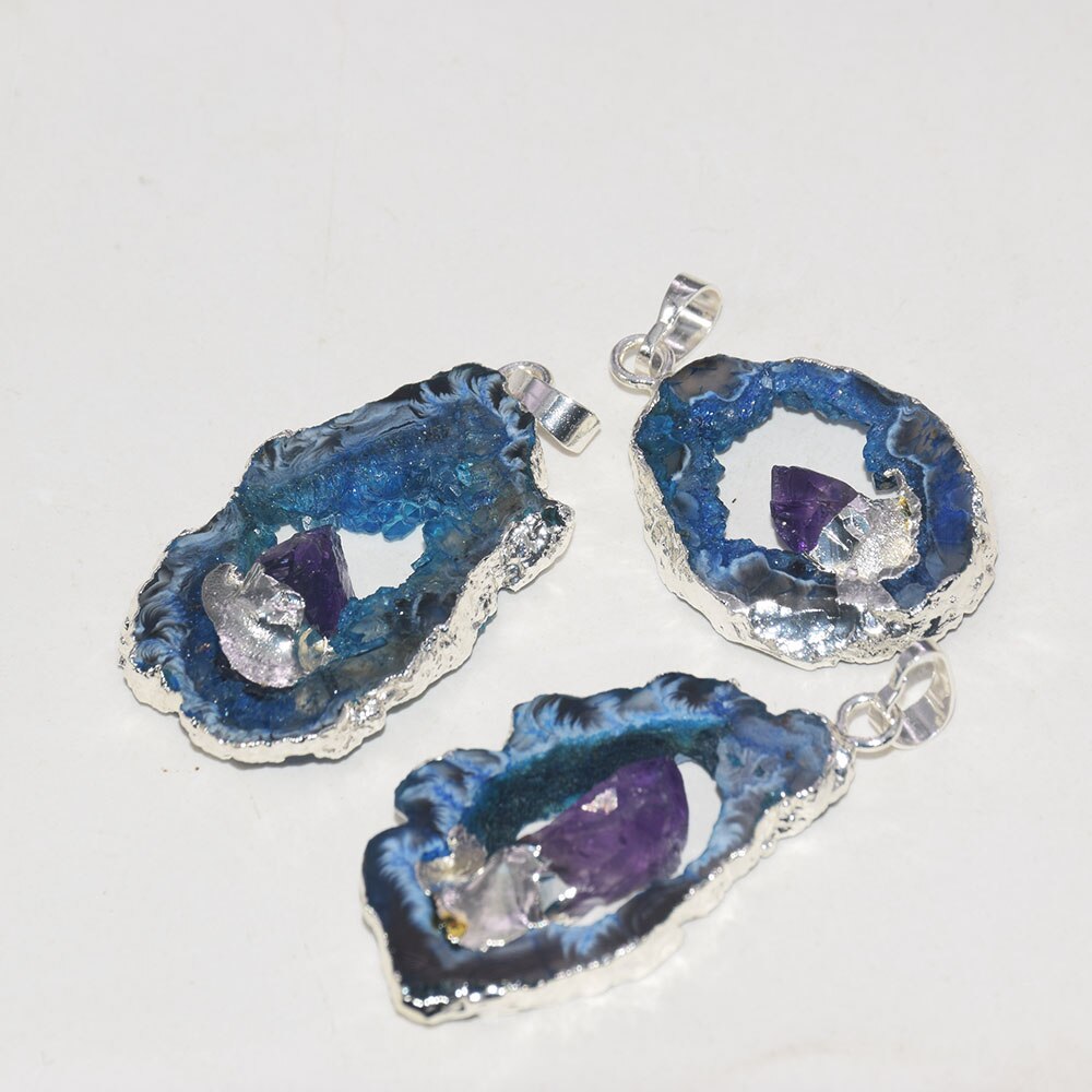 Natural Blue Stone pendants – Gofaer Finds store!