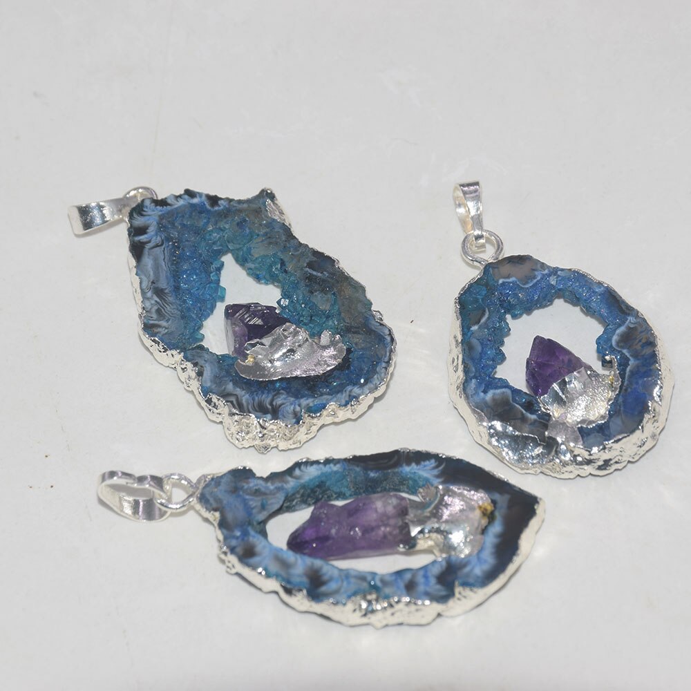 Natural Blue Stone pendants – Gofaer Finds store!