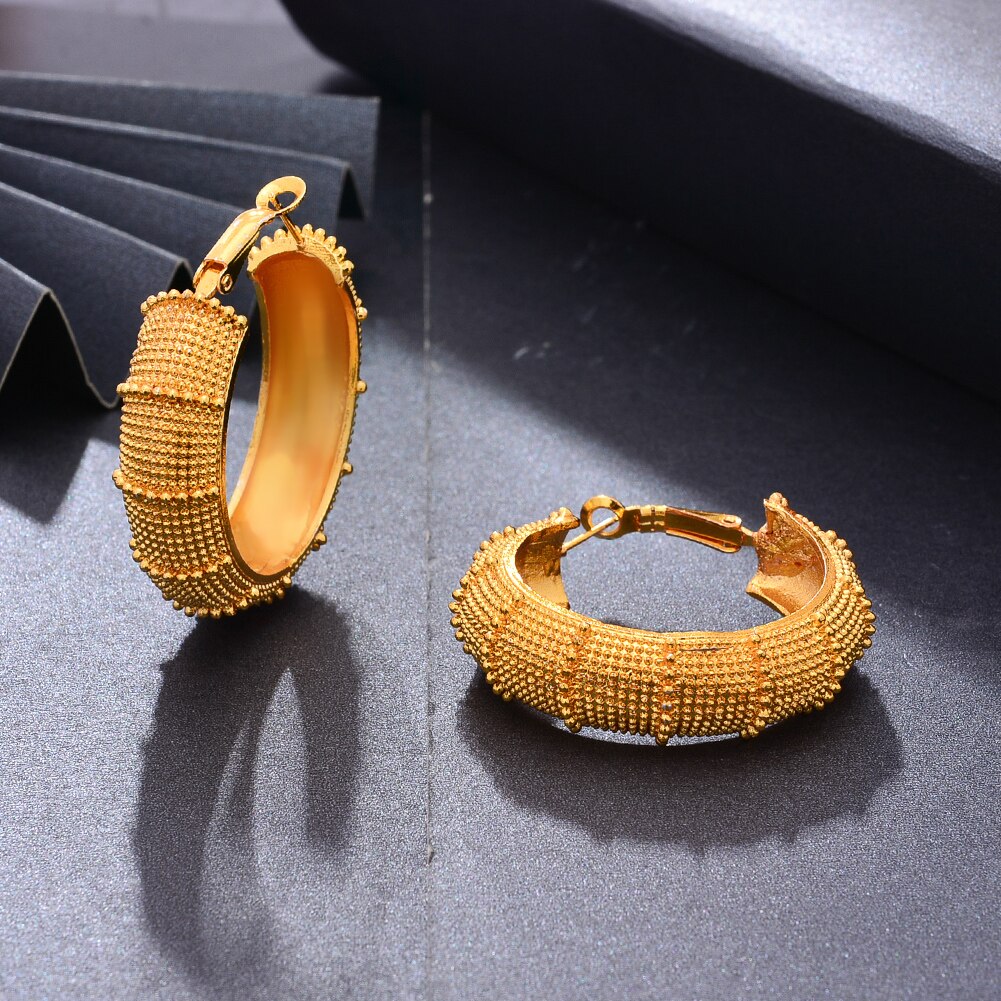 24k Gold Color Earrings Dubai Earrings For Women – Gofaer Finds store!