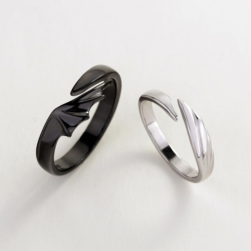 Hip Hop Angel and Devil Couple Rings – Gofaer Finds store!