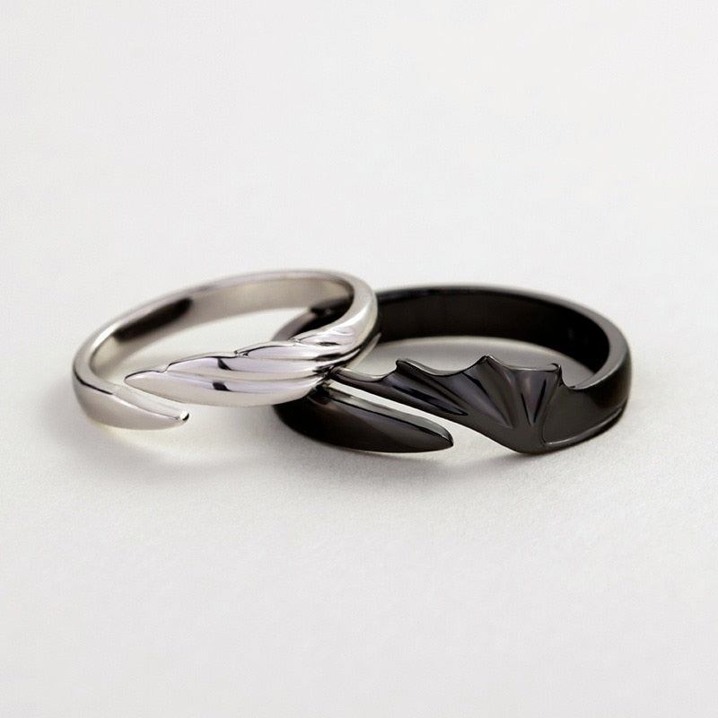 Hip Hop Angel and Devil Couple Rings – Gofaer Finds store!